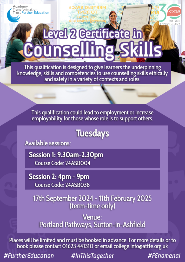 Counselling - Academy Transformation Trust Further Education
