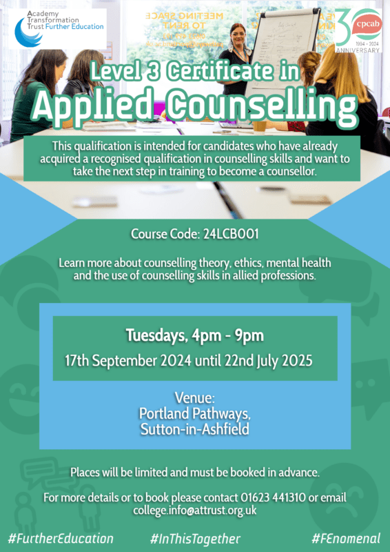 Counselling - Academy Transformation Trust Further Education