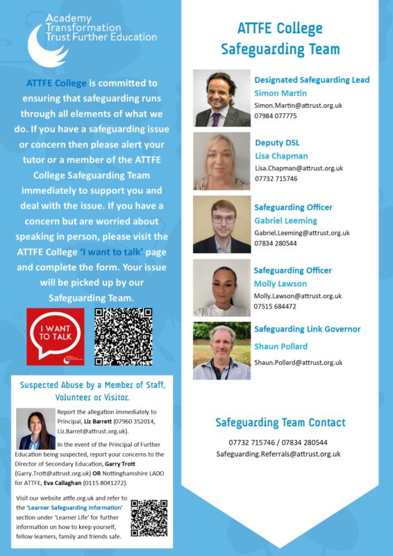 Safeguarding - Academy Transformation Trust Further Education